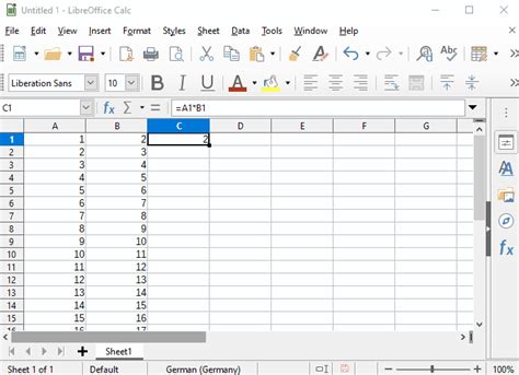 Calc Repeat A Formula For All Rows In A New Column English Ask