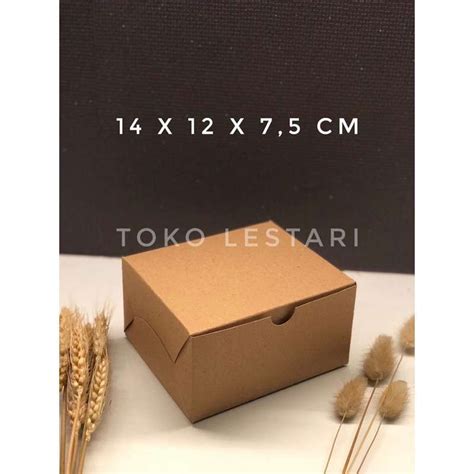 Jual Box Kraft Dus Coklat Untuk Kotak Packaging Kue Snack Di Seller