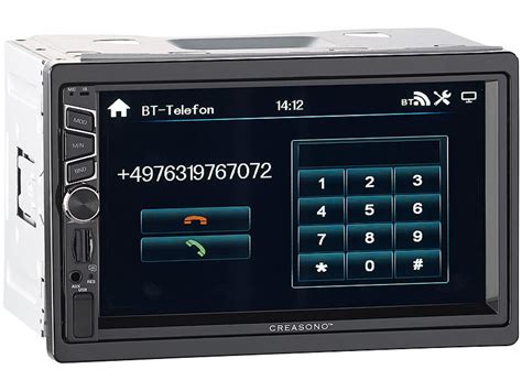 Creasono Din Dab Fm Autoradio Touchdisplay Bluetooth Freisprecher