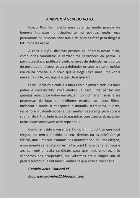 Redação Sobre A Importância Do Voto LIBRAIN