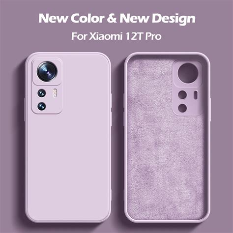 Capa Original Quadrada De Silicone Líquido Para Xiaomi Mi 12t 12 T Pro