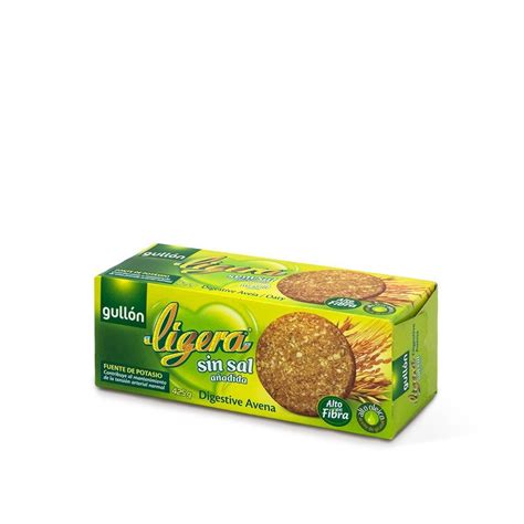 Galletas Digestive Avena Ligera Sin Sal Añadida Gullón