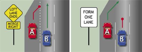 Lane Ends Merge Left Who Has Right Of Way Shizue Houser