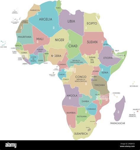 Mapa de africa con nombres fotografías e imágenes de alta resolución