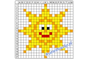 Kolorowe Dyktando Graficzne 10x10 Nutka Odkoduj Obrazek Nr 18