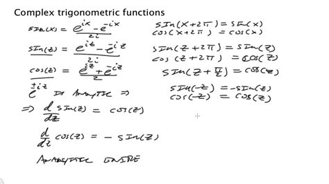 complex trigonometric functions youtube