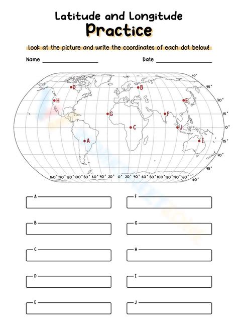 Latitude And Longitude Practice Worksheets Alanna Leontyne