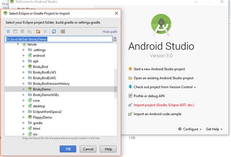 Import Project Android Studio VersionPB