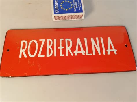 STARA TABLICZKA EMALIOWANA Z PRL U ROZBIERALNIA 7273471372
