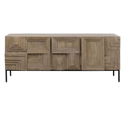 Buffet en manguier massif sculpté Figaro Kare Design