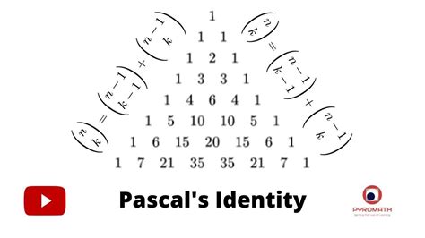 pascal s identity combinatorial identities part 1 youtube