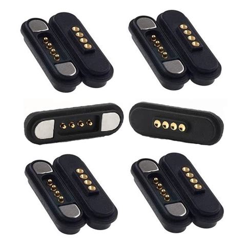 Buy Luntus 5 Pairs Magnetic Connector 4 Pole Pogo Pin Male Female 2 2