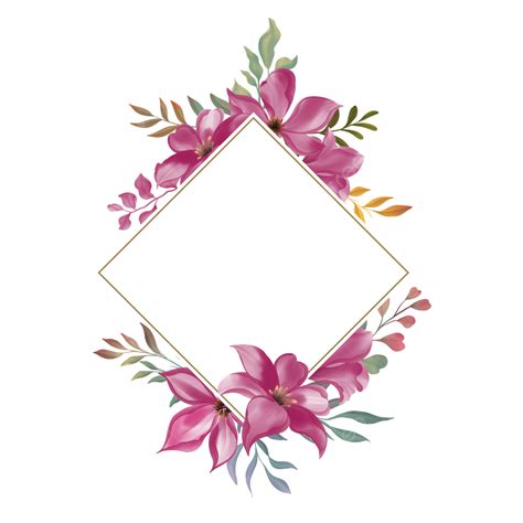 Maroon Floral Frame Png Transparent Floral Frame With Maroon