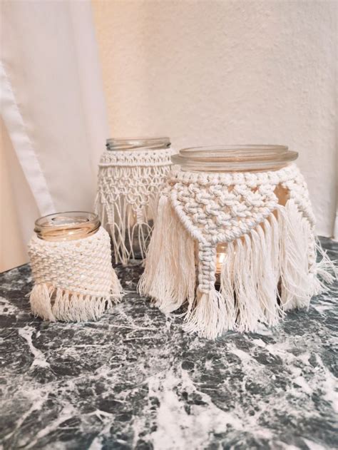 Makramee Windlicht Diy Thingsofsarah Macrame Design Macrame Diy
