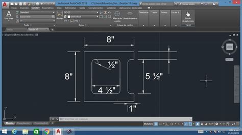 Dibujo En Pulgadas Curso De Autocad Youtube
