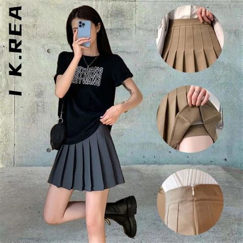 Jupe courte Mini jupes plissées taille haute pour 10CH Drakgray