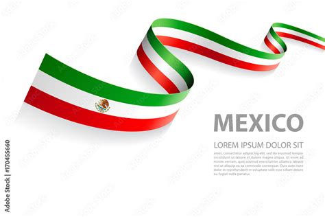 Mexican Flag Vector Banner Vector De Stock Adobe Stock