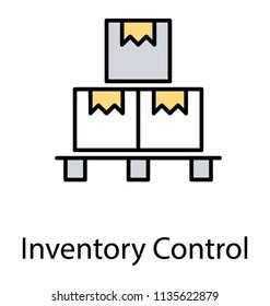 Inventory Control Icon Monochrome Simple Business Stock Vector Royalty