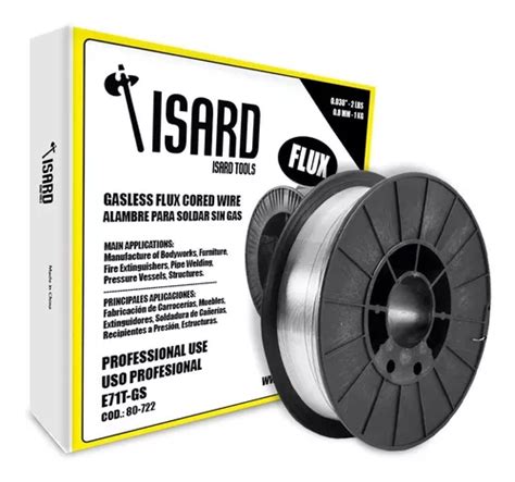 Alambre Mig P Soldar Sin Gas Flux 0 8mm Rollo 1 Kg Isard