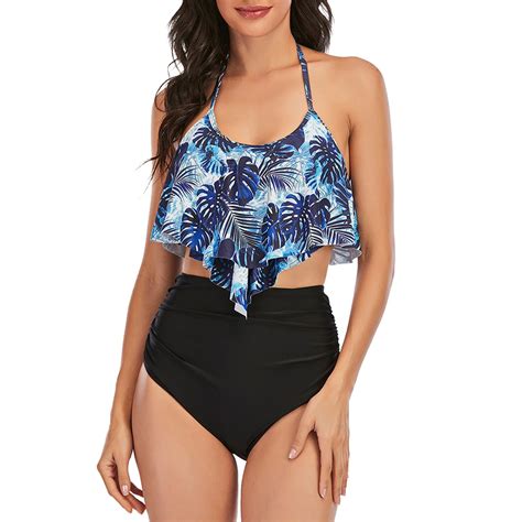Szxzygs Swimsuit Plus Size Womens Sexy Women High Waist Swimsuit