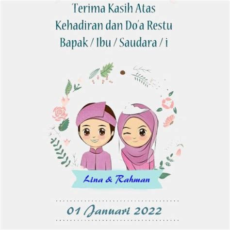 Detail Desain Ucapan Terima Kasih Souvenir Pernikahan Koleksi Nomer 10