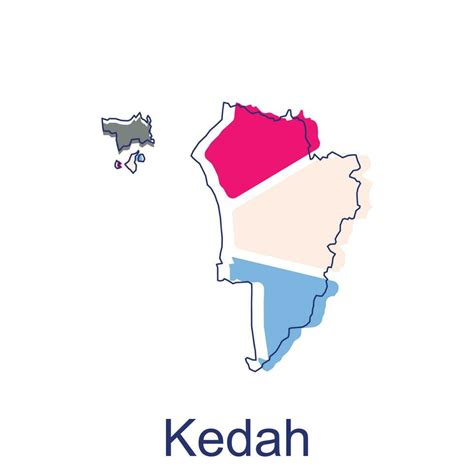 Mapa De Kedah Vector Dise O Plantilla Mundo Mapa Internacional Vector