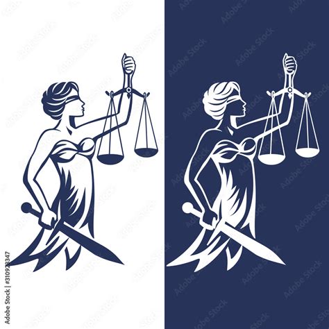Lady Justice Themis With Sword And Scales Fair Trial Law Femida