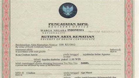 Detail Surat Akta Kematian Koleksi Nomer 8