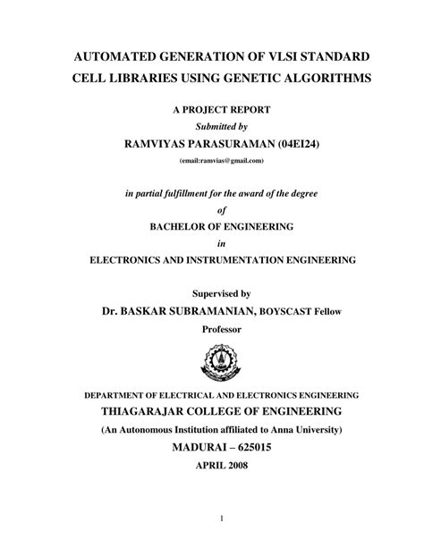 pdf automated generation of vlsi standard cell libraries using genetic algorithms