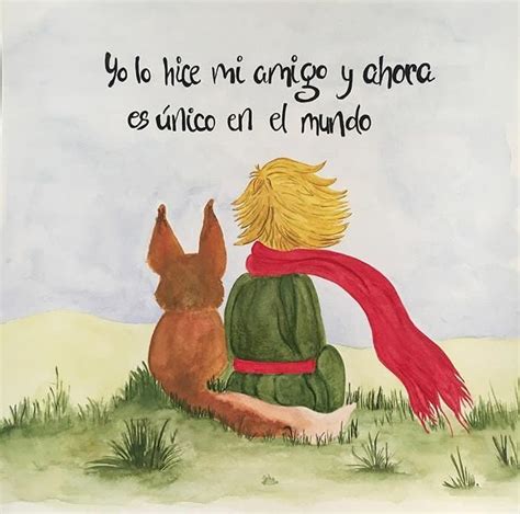 Acuarela Del Principito Y El Zorro Libro De El Principito Zorro