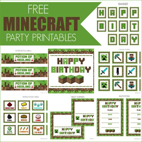 Minecraft Birthday Printables