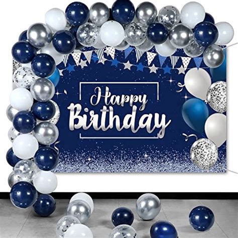 Kit de balões de confete azul marinho conjunto 50 peças azul