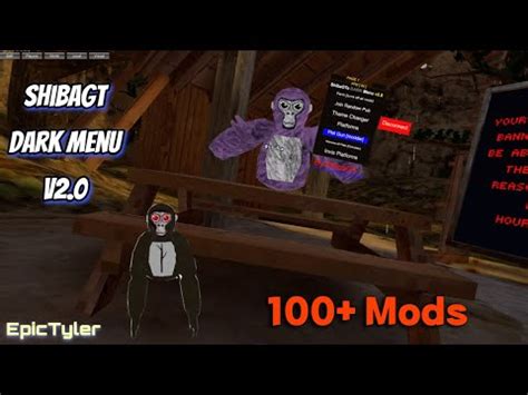 NEW Mod Menu Gorilla Tag ShibaGT Dark V2 100 Mods YouTube