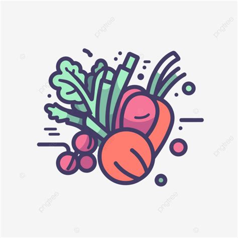 Icono De Vegetales Vegetales Vector PNG Vegetal Icono Lineal Icono