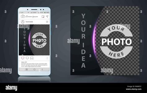 Social Media Instagram Post Template Stock Vector Image Art Alamy