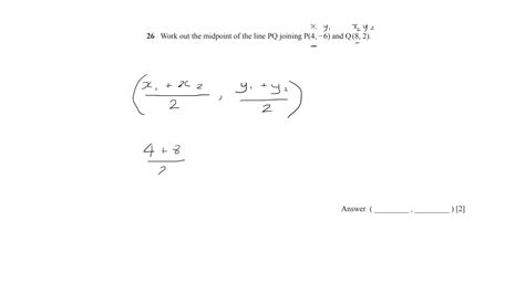 GCSE Maths Midpoint Of A Line YouTube