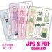 Printable Paper Doll Dress Up Girls Korean Paper Doll K Pop Doll