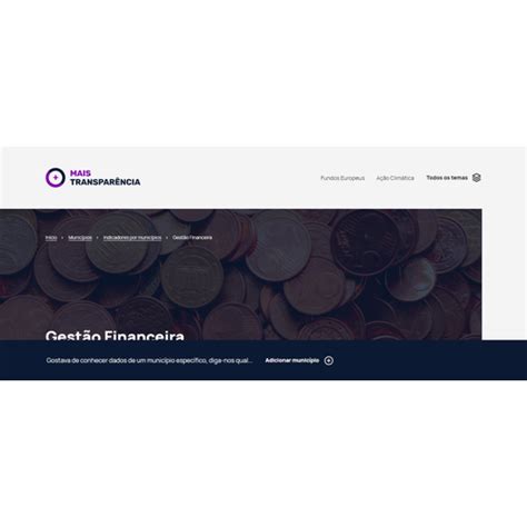 Gestão Financeira de municípios no portal Mais Transparência dados