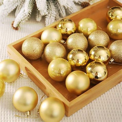 Kit12 Bolas Enfeite De Árvore De Natal 5cm Mista Lisa Fosca Glitter