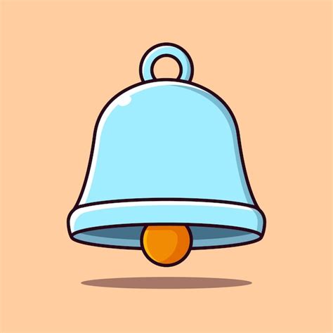 Ilustración de dibujos animados de campana vectorial Vector Premium
