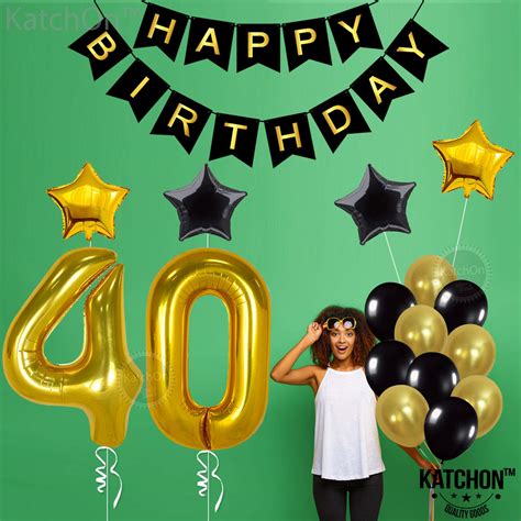 40th Birthday Party Decorations Kit Large 40 Inch Happy Birthday