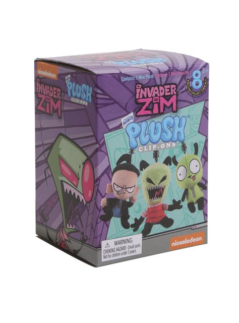Zag Toys Nickelodeon Invader Zim Gir Mini Plush Keychain Backpack