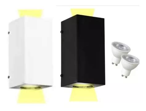 Pack Aplique Bidireccional Recto Con Dicroica Led W En Venta En