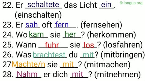 Verben im Präsens Präteritum Perfekt Konjunktiv II Vergangenheit