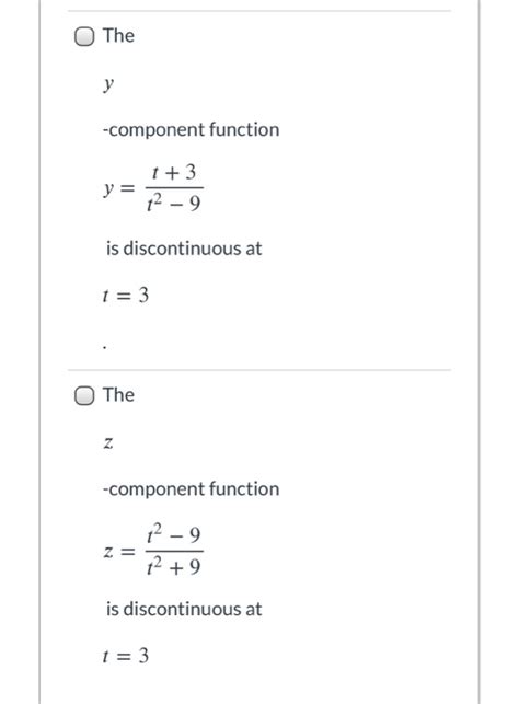 solved is the following vector valued function continuous at