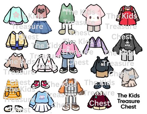 Toca Boca Page Paper Doll Girl Clothes And Shoes Printable