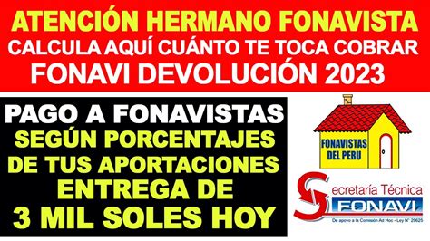 FONAVI Calcula aquí cuánto te toca cobrar según el porcentaje de tus