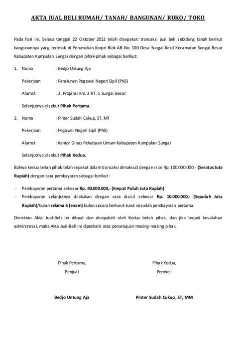 Detail Surat Pembelian Tanah Koleksi Nomer