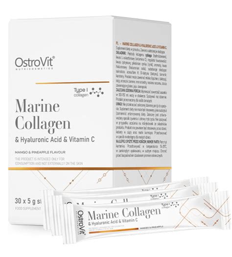 OstroVit Marine Collagen Hyaluronic Acid Vitamin C BOX 5 грам x 30