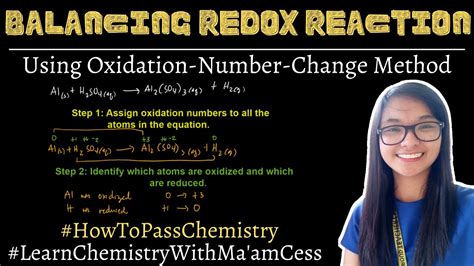 Balancing Redox Reaction Using Oxidation Number Change Method Learn